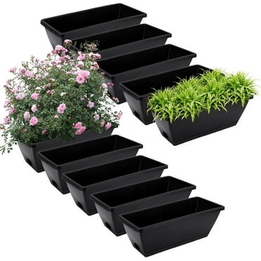 40 Inch Long Rectangular Outdoor Window Box Wooden Flower Planter ...