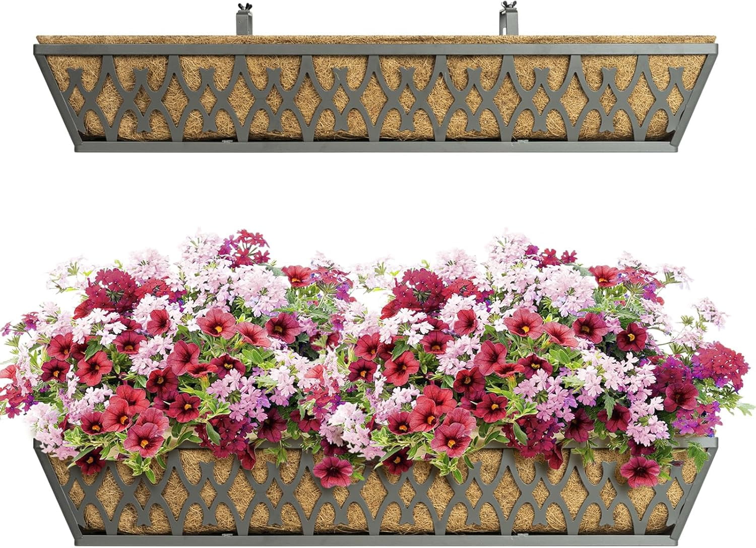 Window Boxes Planters: 2 Pack 30 Inch Railing Planter Box with ...