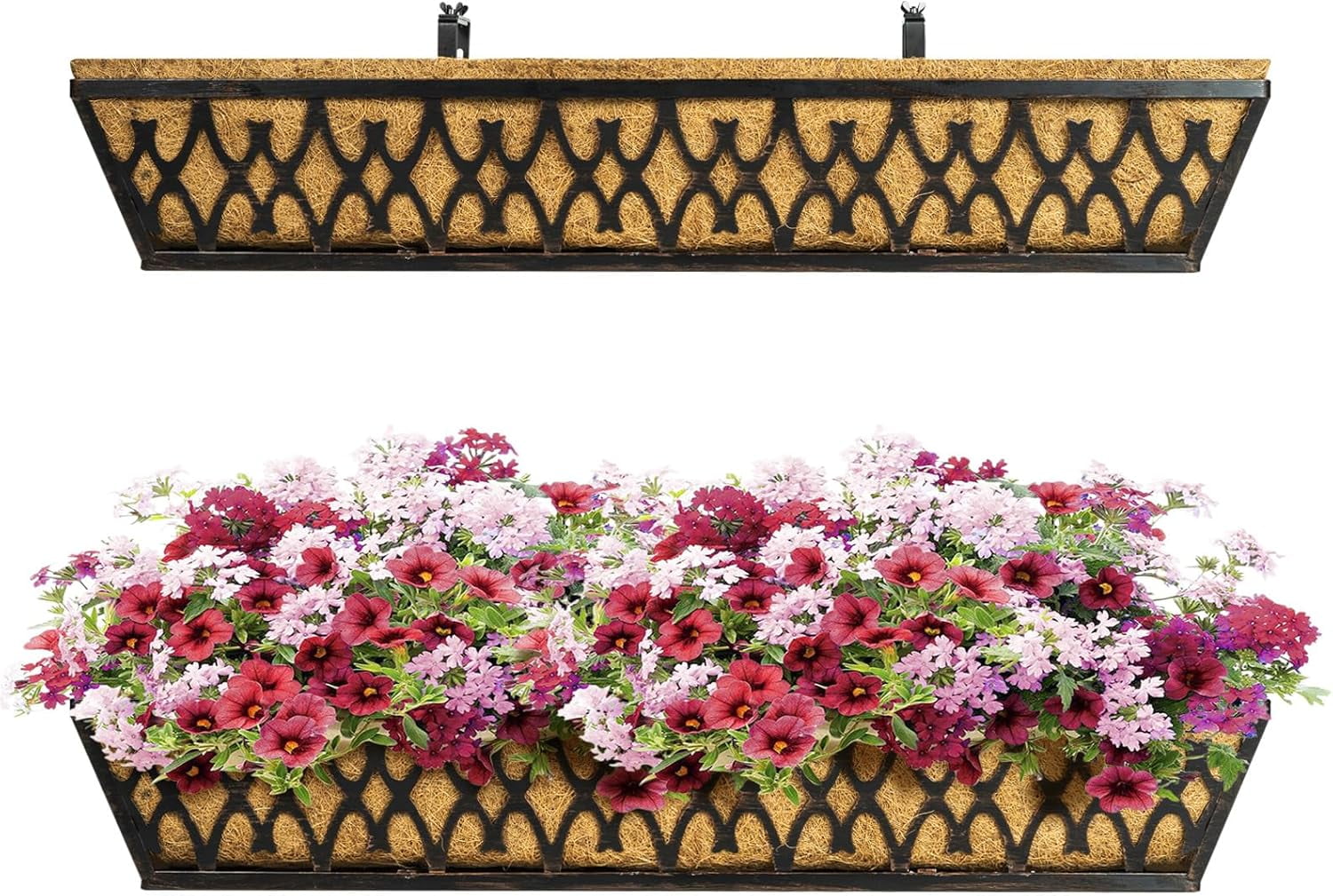 Window Boxes Planters: 2 Pack 30 Inch Railing Planter Box with ...