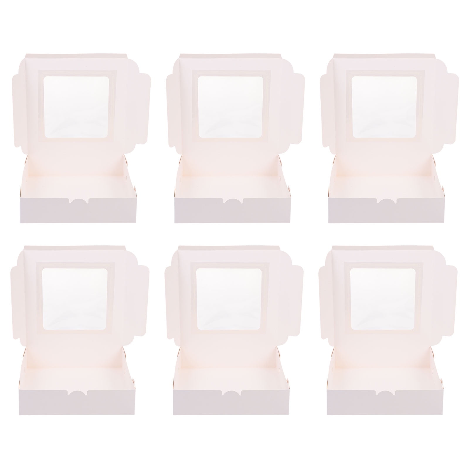 Window Cake Box Cases Donut Container Boxes Dessert Packaging Pcs ...