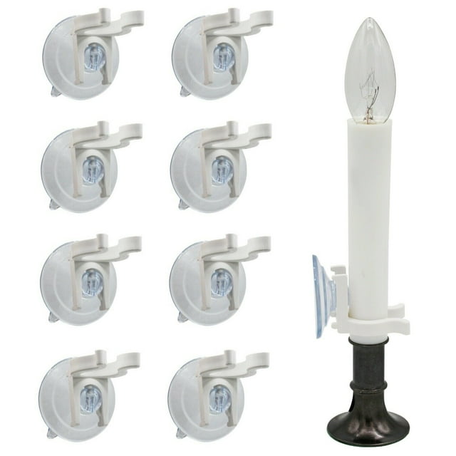 Window Candle Clamps with Super Strong Suction Cups, Electric Candle ...