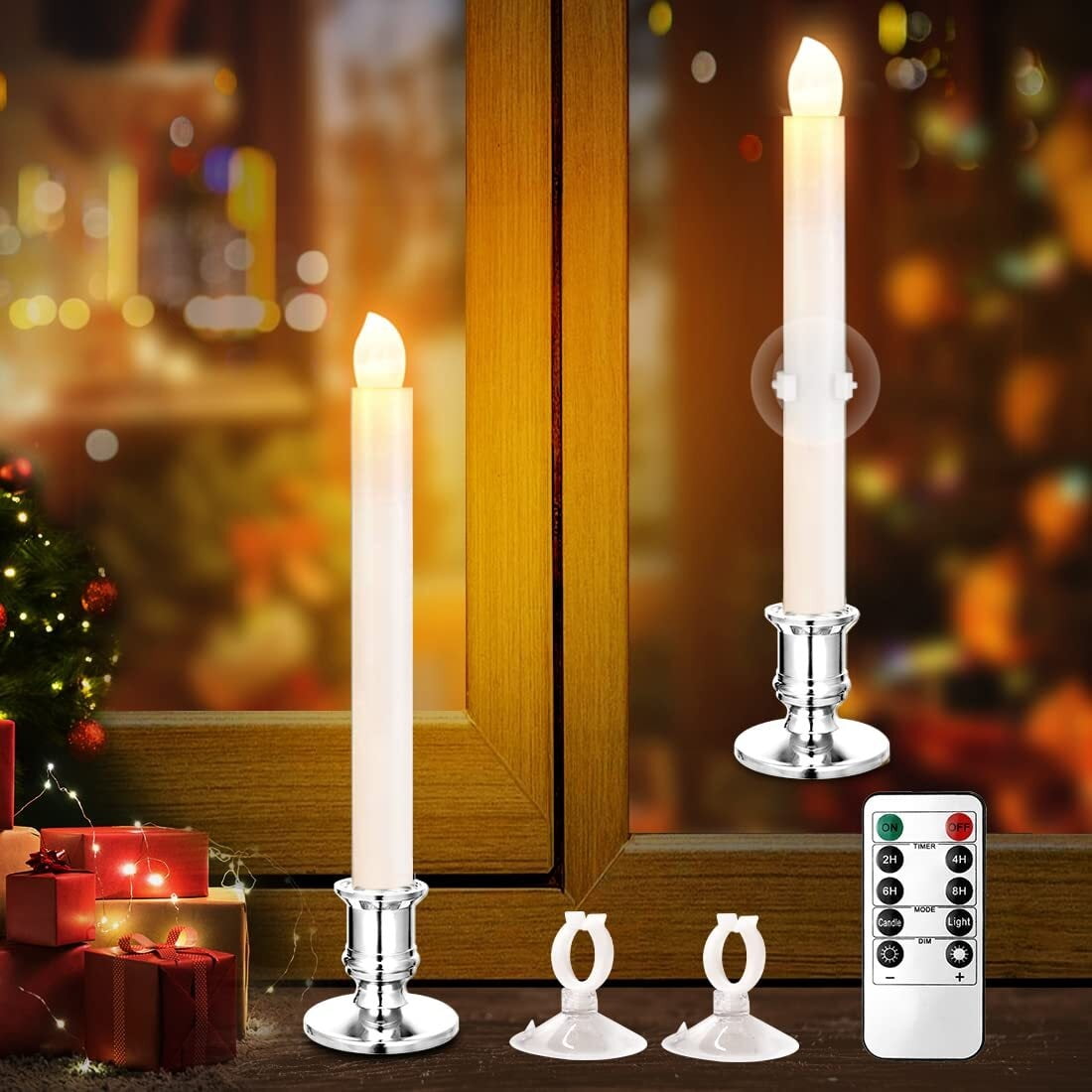 Window Candles LED Battery Operated Christmas Candles for Windows with ...