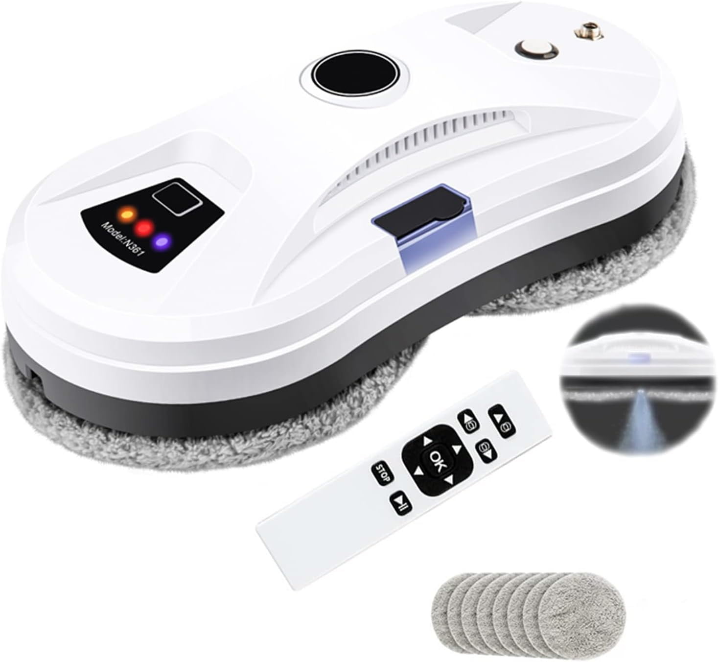 Window Cleaner Robot,Smart Window Vacuum Cleaner with Automatic Water ...