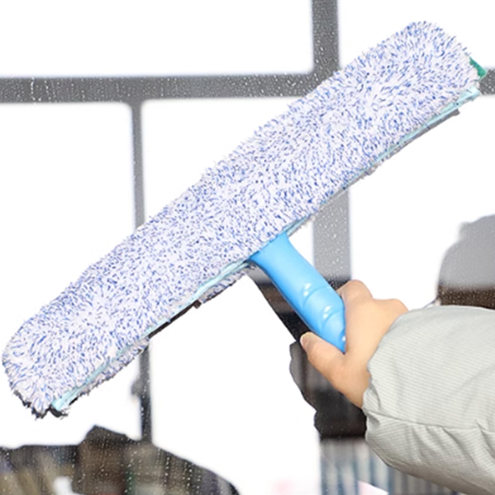Window Cleaning Combo Silicon Window Squeegee Microfiber Glass Wiper ...