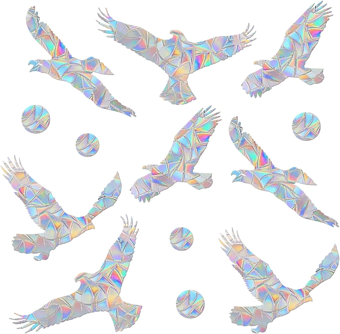 Window Clings for Birds - Anti-Collision Window Decals - Prismatic Non ...