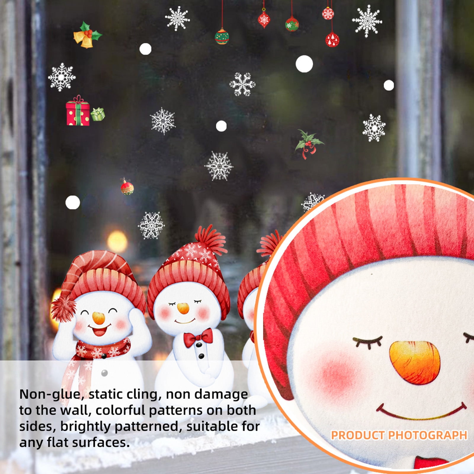 Window Clings Christmas Window Decorations - Electrostatic Reusable ...