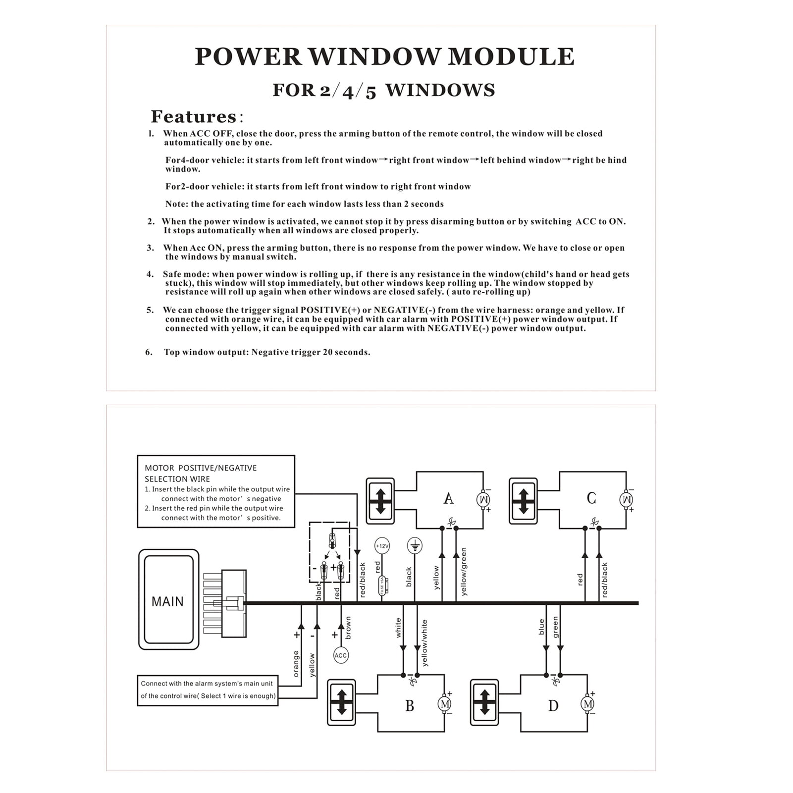 Window Closer,Open 4 Door Window Window Open 12v Universal Auto Window ...