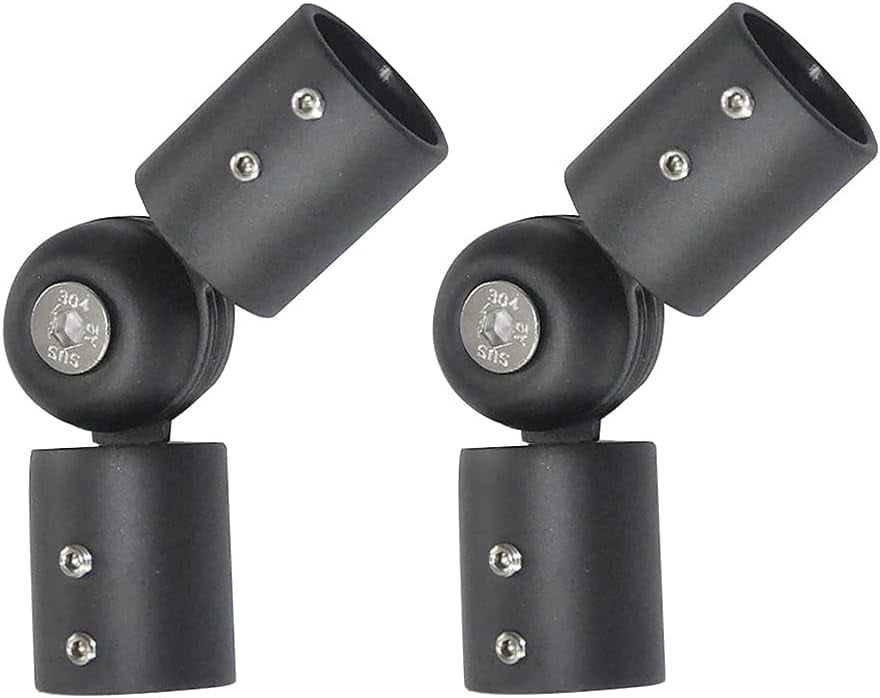 Window Corner Curtain Rod Connector, Adjustable Curtains Rods Elbow ...