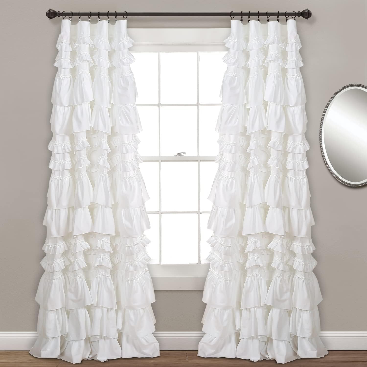 Window Curtain Panel (Single Panel), 95" L x 52" W, White - Walmart.com