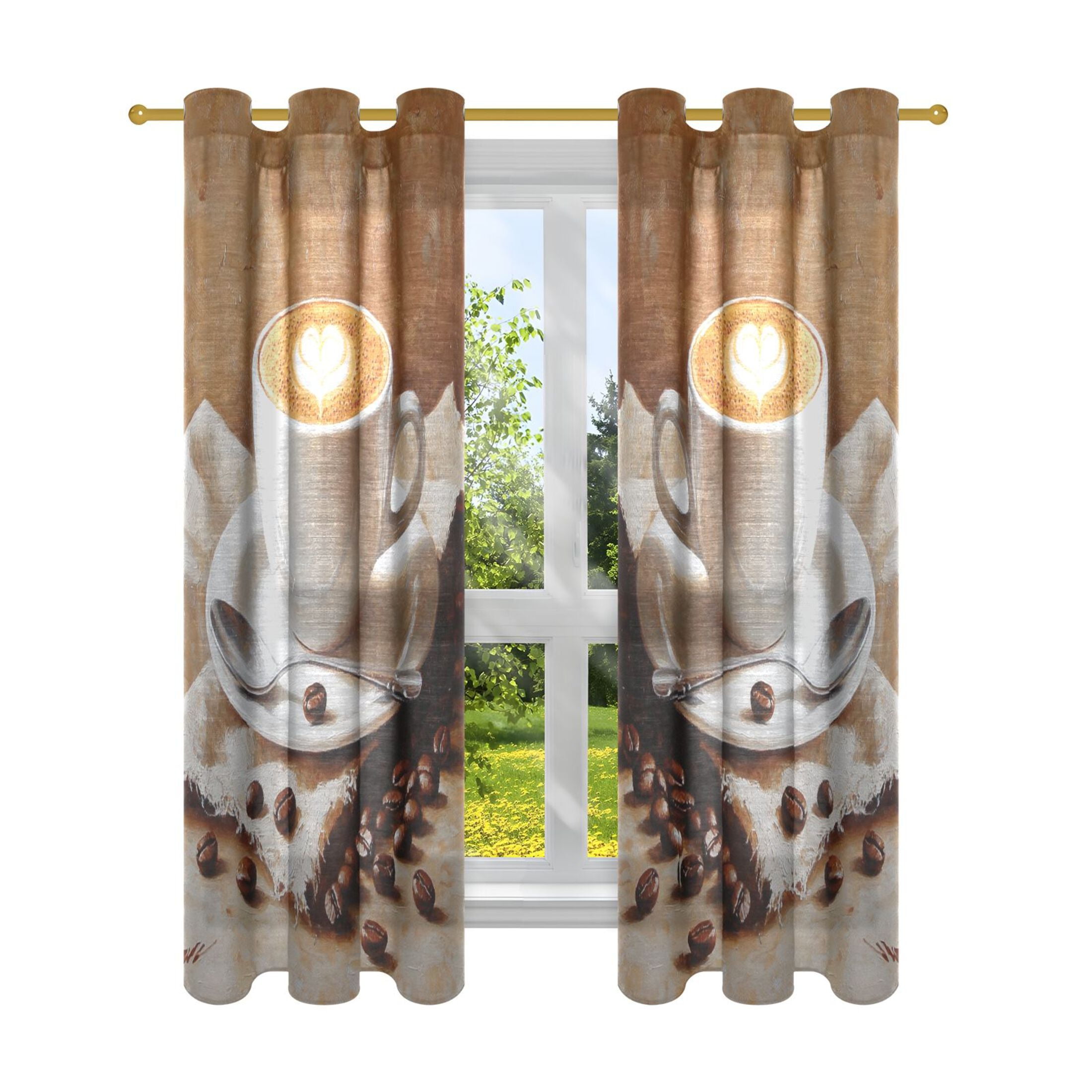 Window Curtain Panels Cotton And Linen Decorative Curtains ...