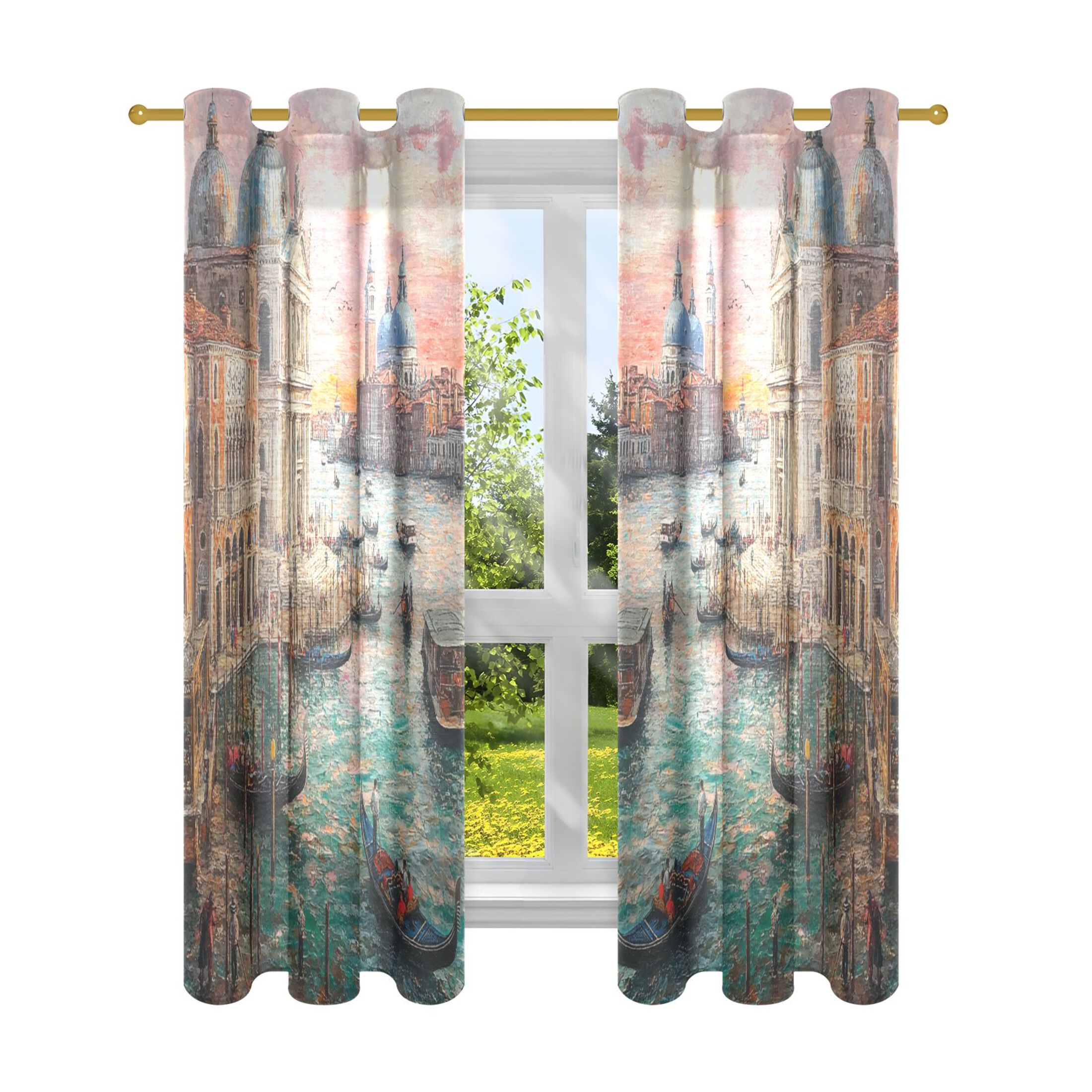 Window Curtain Panels Cotton And Linen Decorative Curtains ...