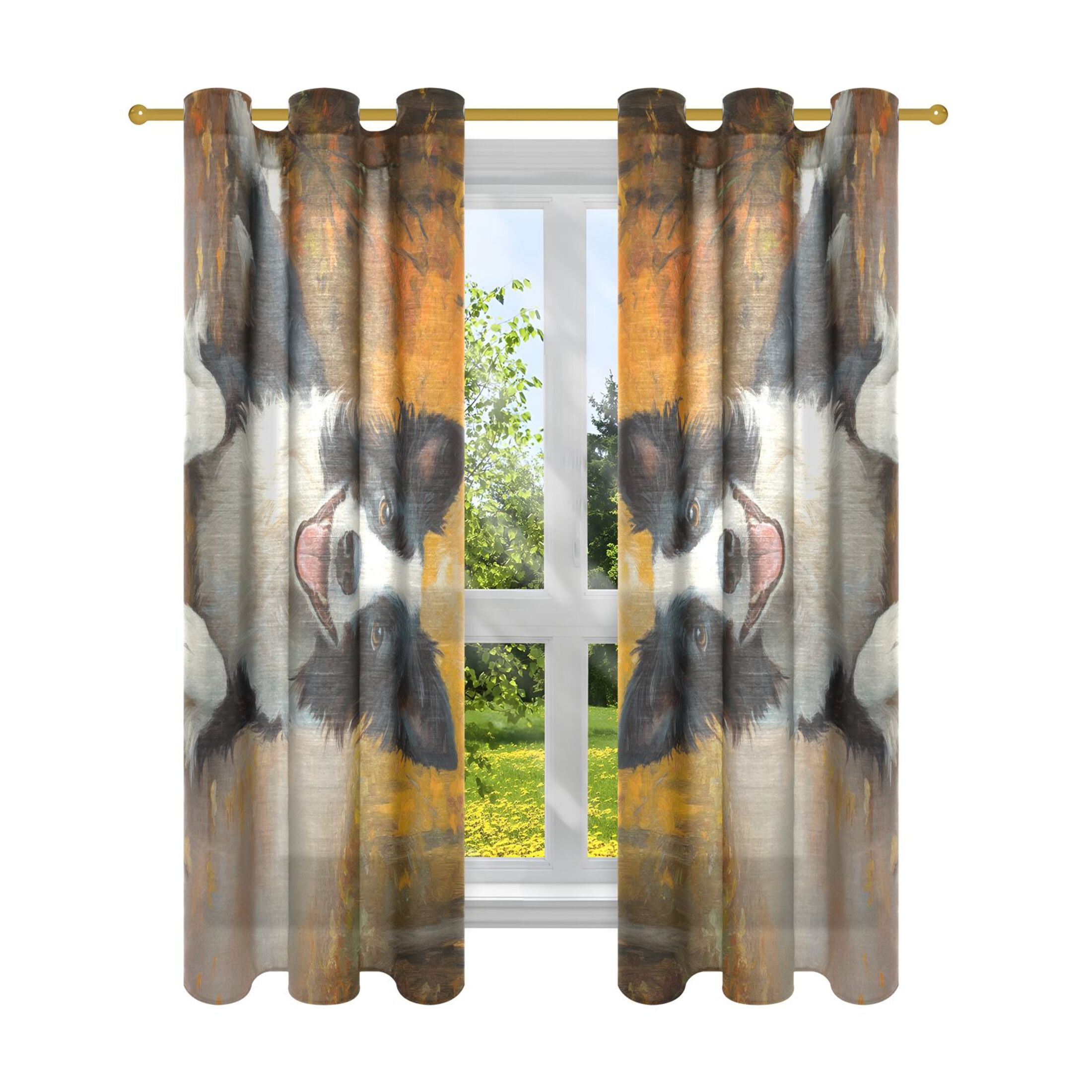 Window Curtain Panels Cotton And Linen Decorative Curtains ...