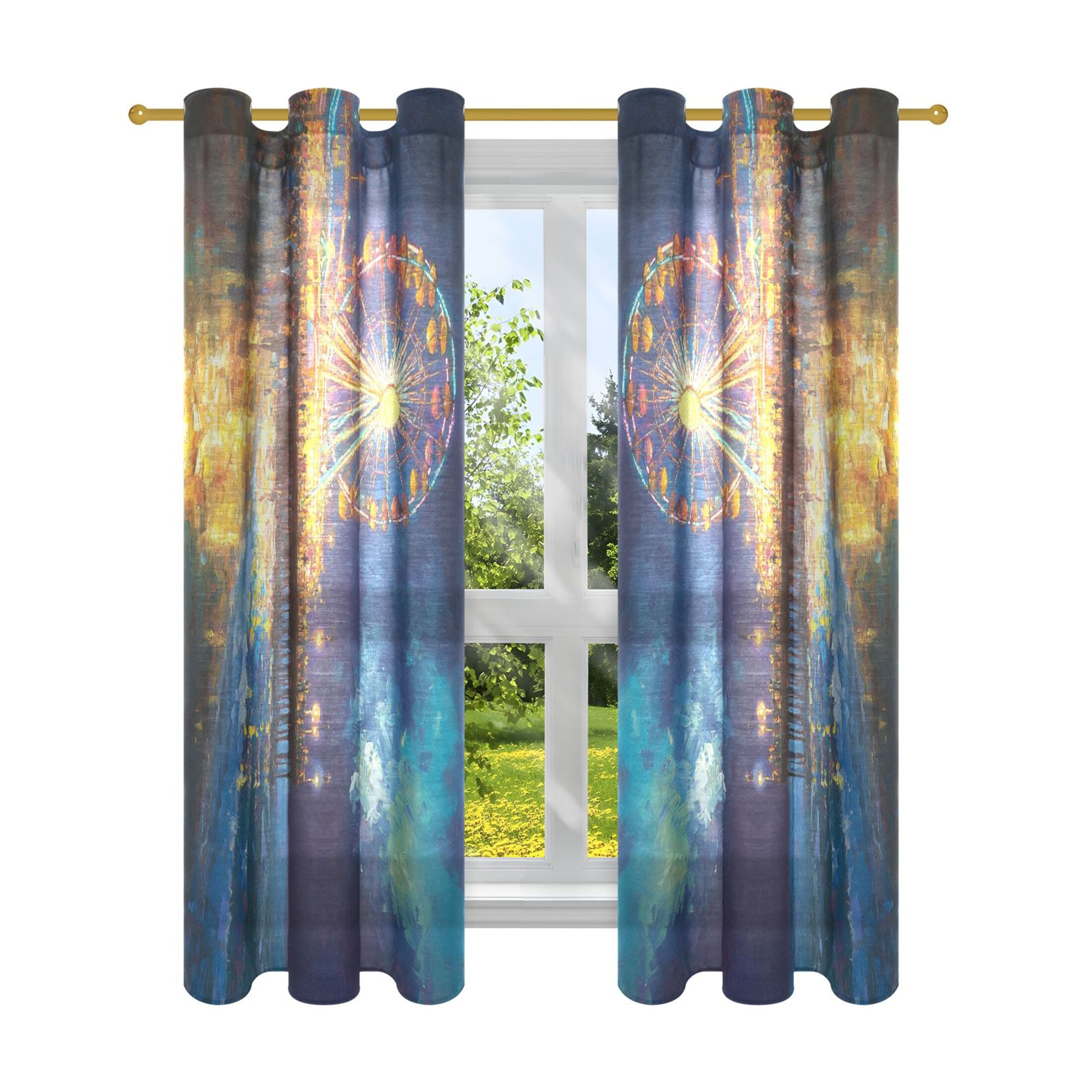 Window Curtain Panels Cotton And Linen Decorative Curtains ...