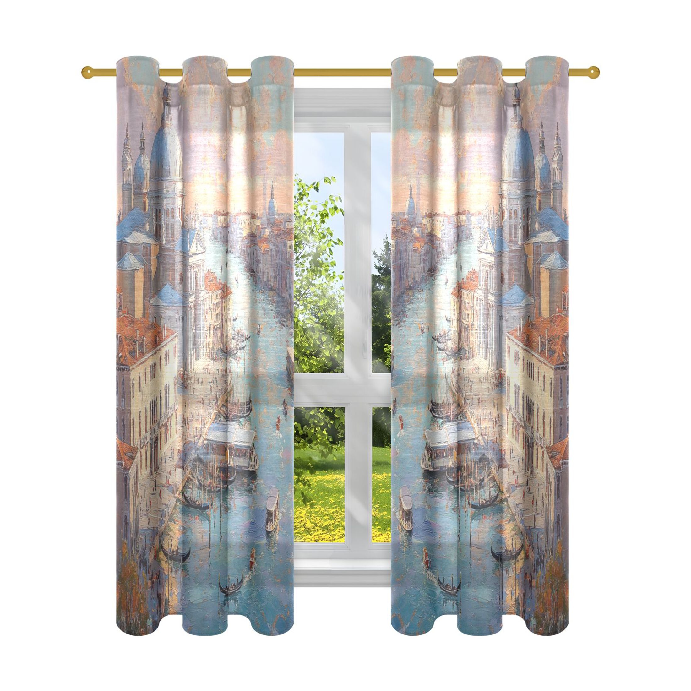 Window Curtain Panels Cotton And Linen Decorative Curtains ...