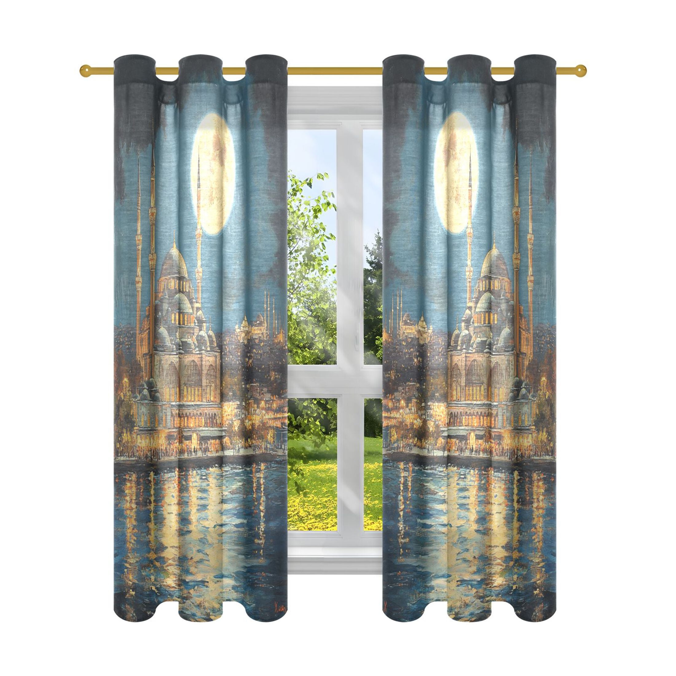 Window Curtain Panels Cotton And Linen Decorative Curtains ...