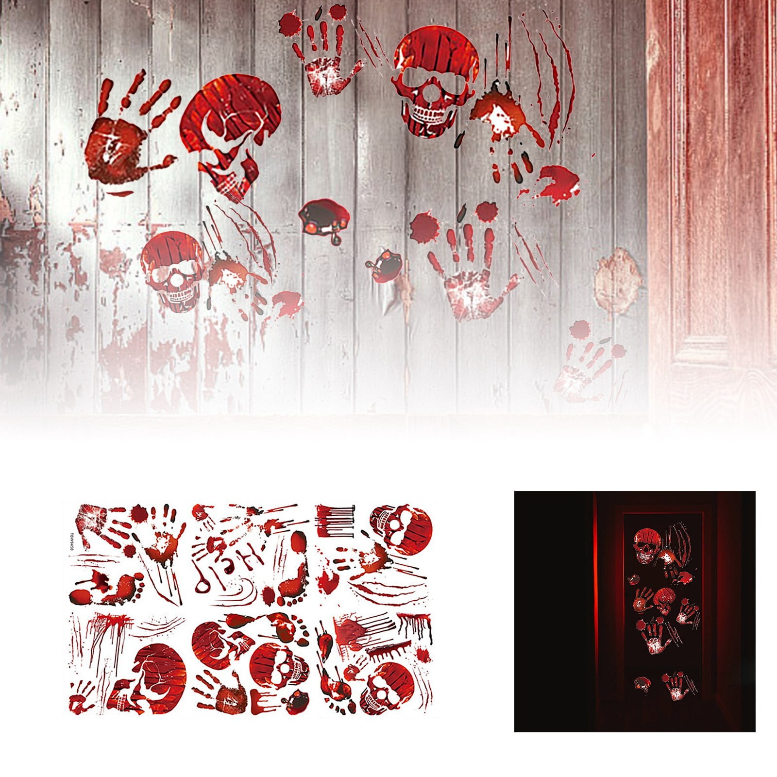 Window Decoration Window Paste Hand Wall Decoration Paste Scary Door ...