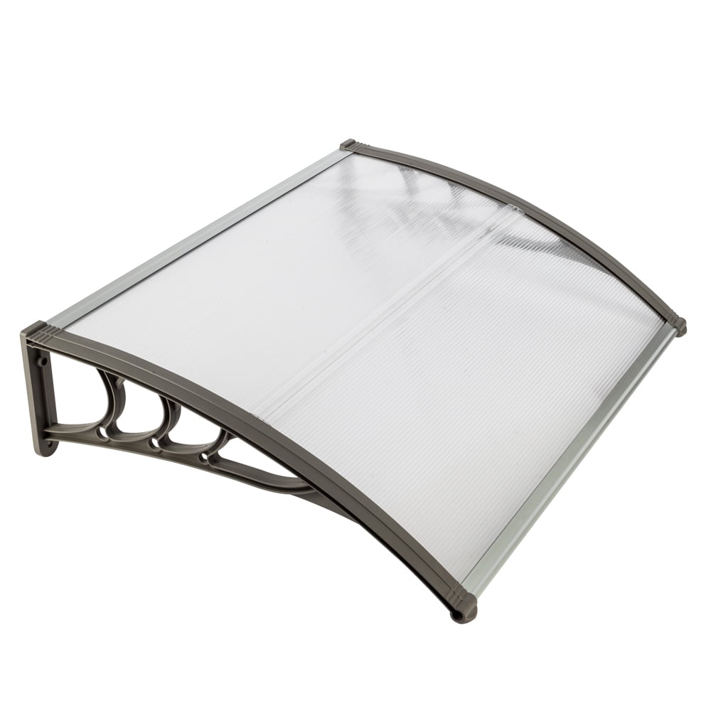 Window Door Awning Canopy, Aluminum Bracket Polycarbonate Board Entry ...