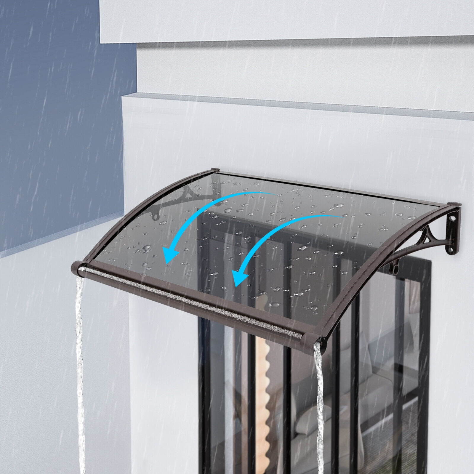 Window Door Awning Canopy, Front Doors/Windows Overhang Awning for Sun ...