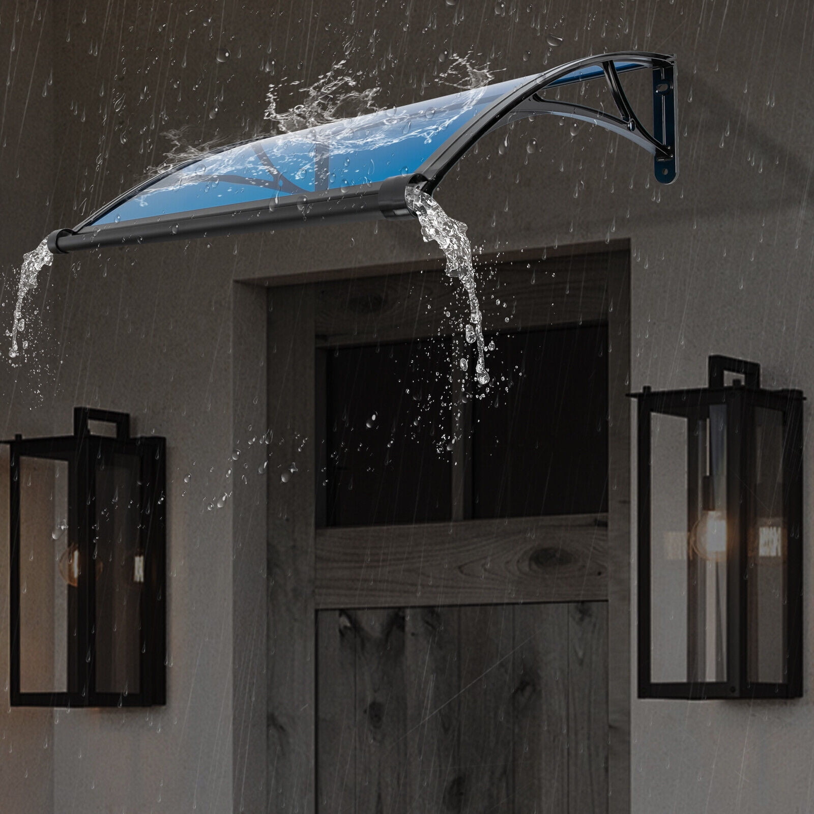 Window Door Awning Canopy, Front Doors/Windows Overhang Awning for Sun ...