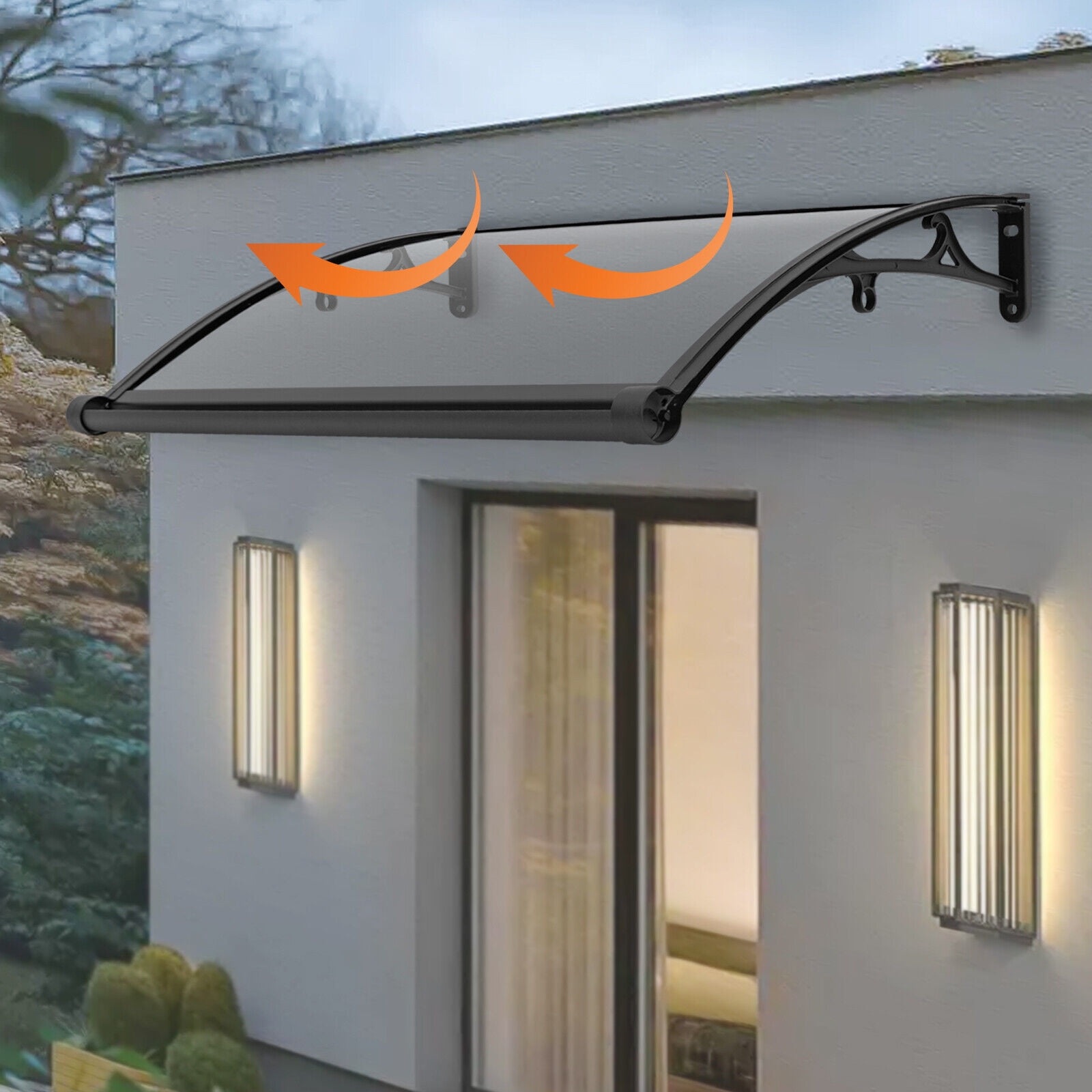 Awning For Door Coffee + Tan Window Door Awning Canopy, Front Doors ...