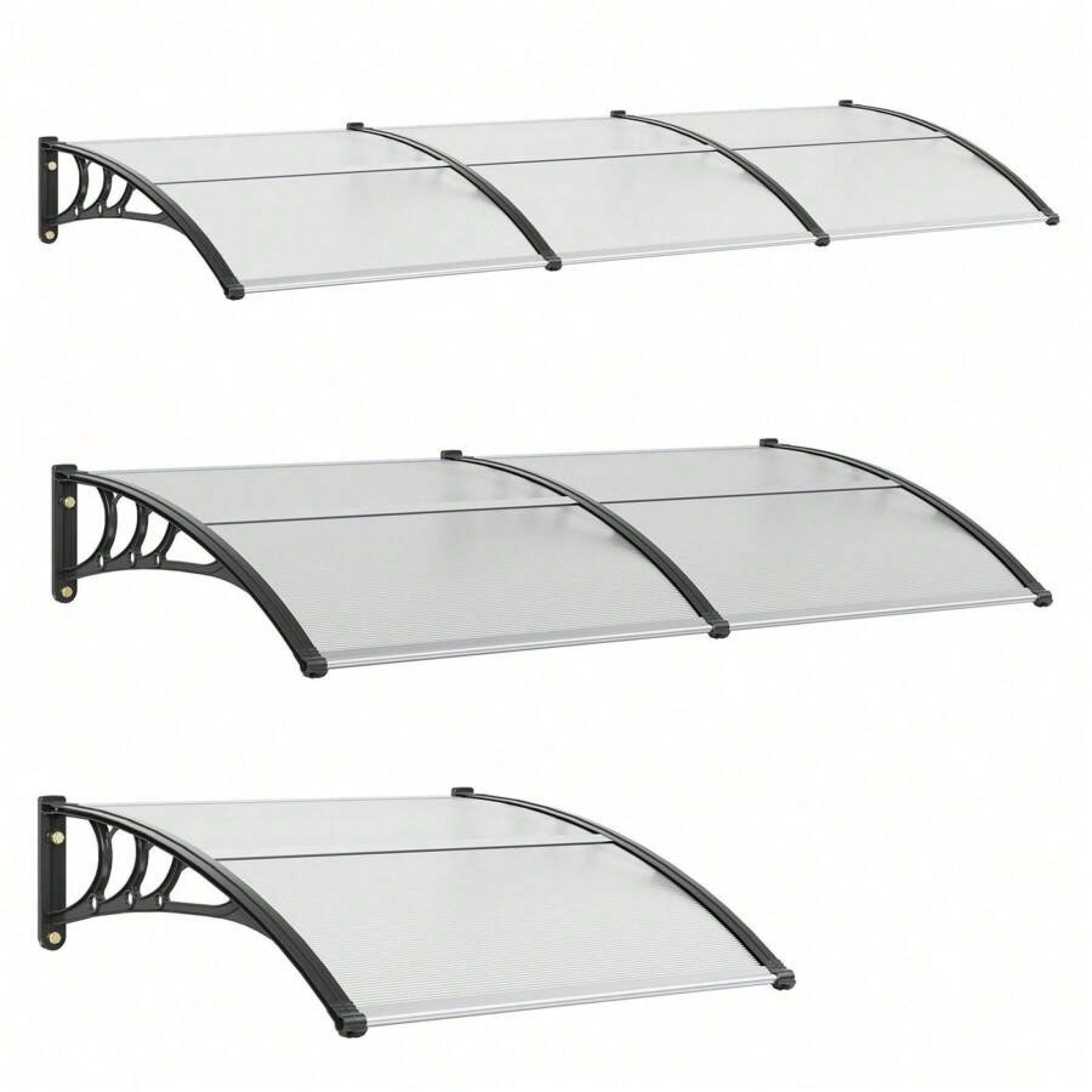 Window Door Awning Canopy , UPF 50+ Polycarbonate Hollow Sheet Awning ...