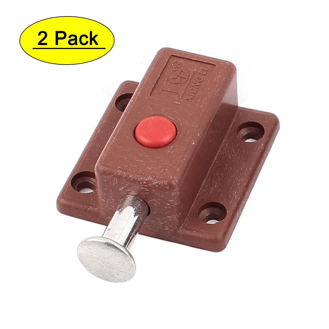 Window Door Spring Loaded Plastic Push Button Automatic Latch Bolts ...