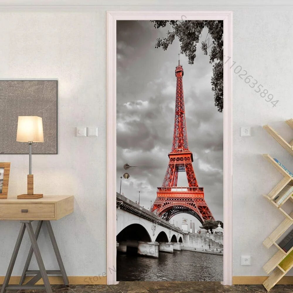 Window Door Stickers Wallpaper For Self-adhesive 3d Entrance Bathroom ...