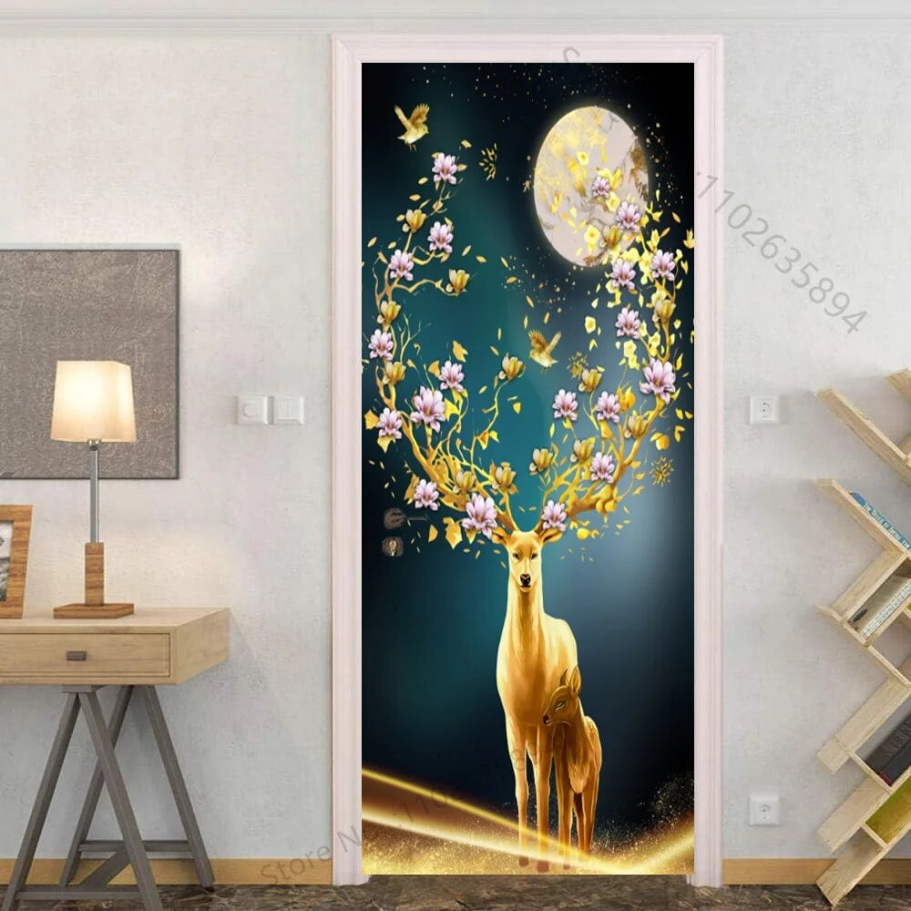 Window Door Stickers Wallpaper For Self-adhesive 3d Entrance Bathroom ...