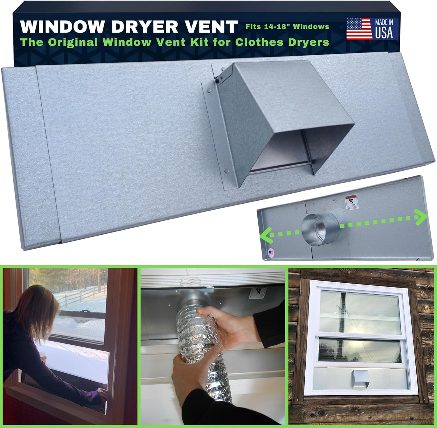Window Dryer Vent - The Original Window Vent Kit for Clothes Dryers ...