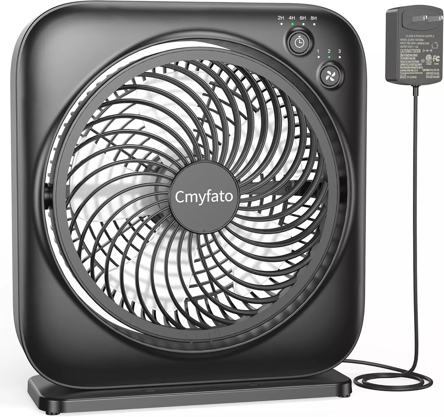 Window Fan,Small Box Fan with 3 Powerful Speed & 4 Timer Setting,12 ...