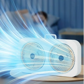 "Shinic 9"" Dual Twin Window Fan, 3-Speed, with Bug Screen, Adjustable ...