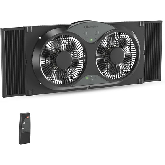 Window Fan for Bedroom, 9 inch 3 Speed Dual Fans with Auto-Locking ...