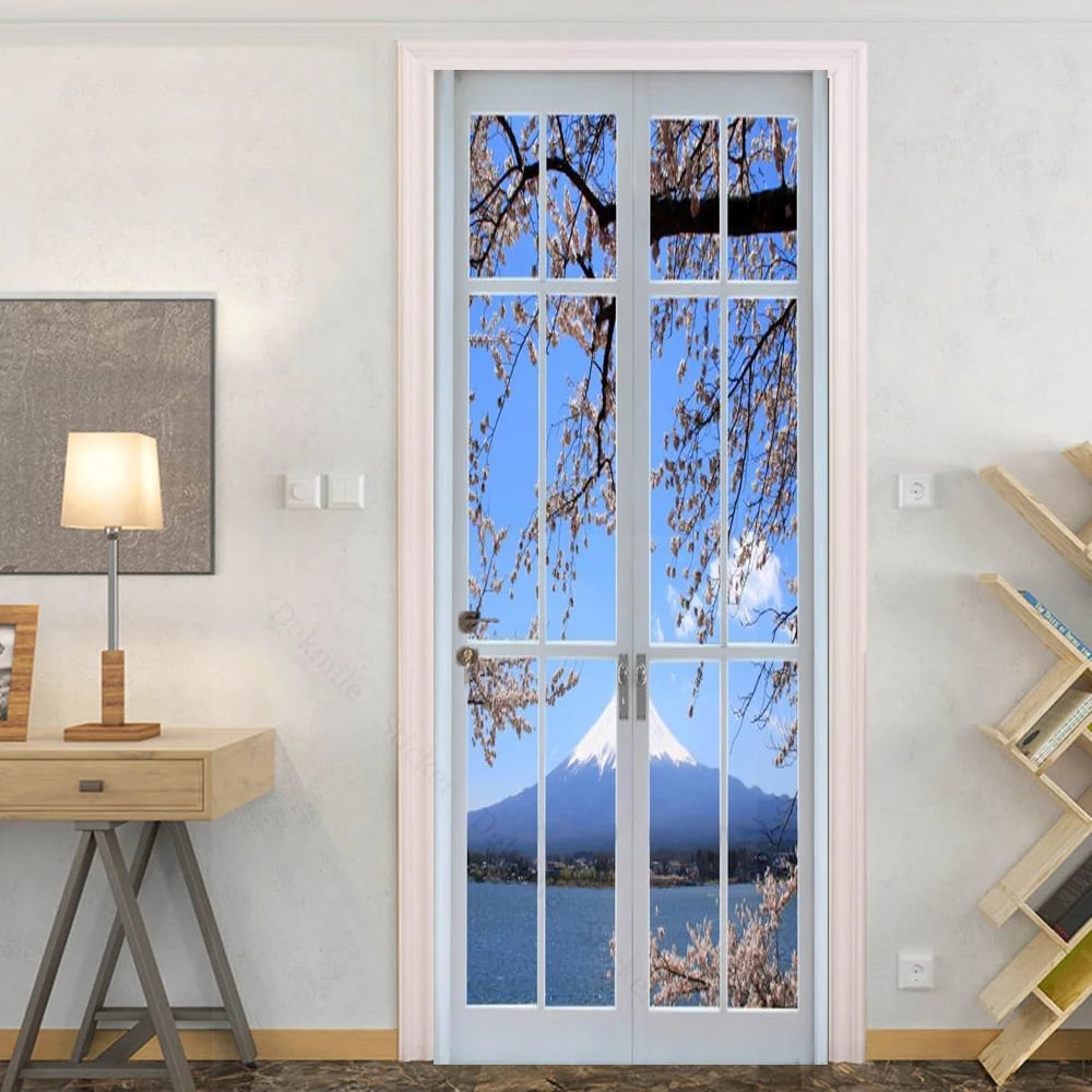 Window Film Door Sticker Glass Films D Natural Scenery Privacy Films ...