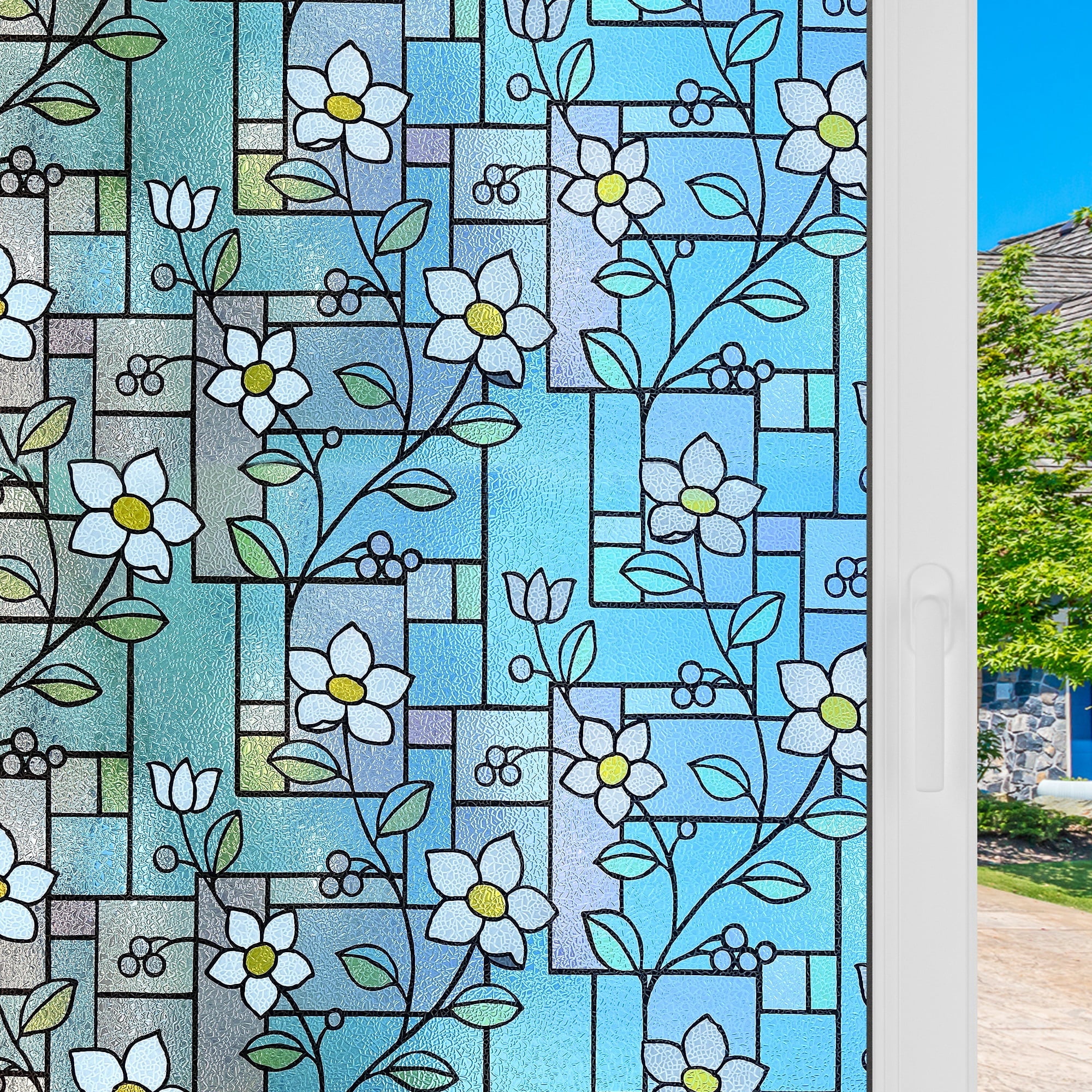 Window Film, Window Privacy Film, Window Vinyl Glass Covering, Stained ...