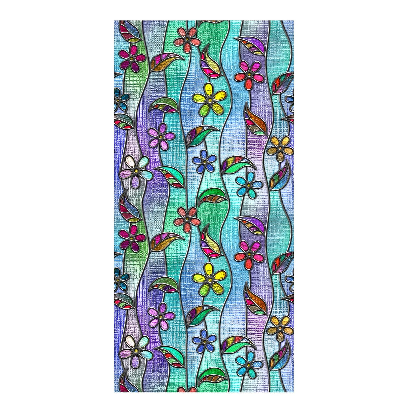 Window Film Stained Glass Film Frosted Privacy Decal Decorative Window ...