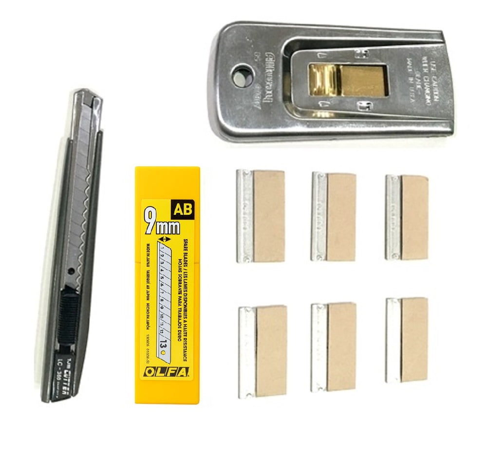 Window Film Tint Tools kit 18 - 1 Razor 6 blades 50 olfa blades 1 knife ...