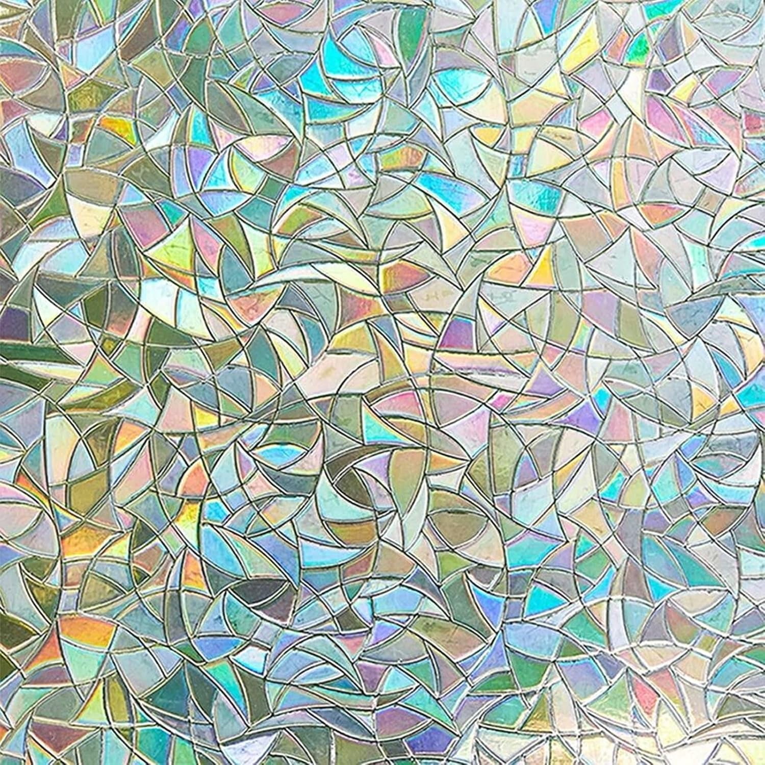 Window Film, Window Privacy Film, Stained Glass Window Decals, Rainbow ...