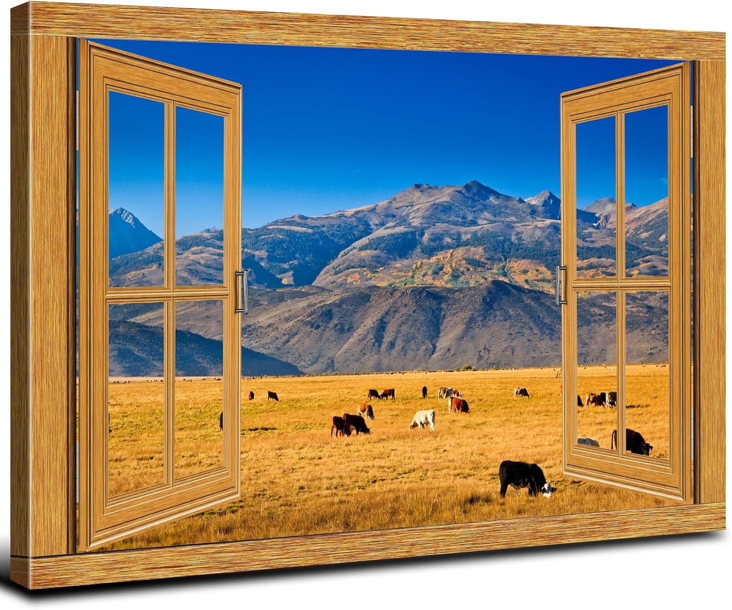 Window Frame Grand Teton Mountain Landscape Wall Art Sunset National ...