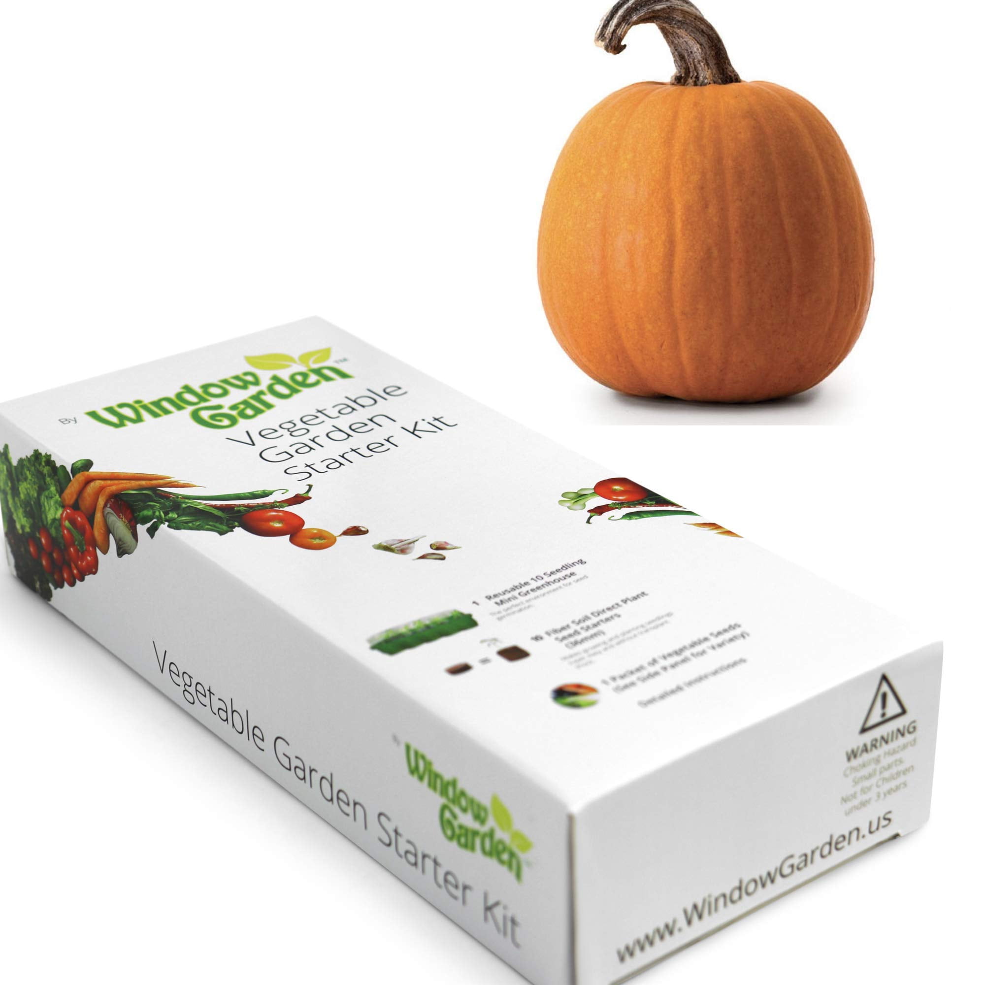 Window Garden Indoor Pumpkin Vegetable Starter Kit - Mini Greenhouse ...
