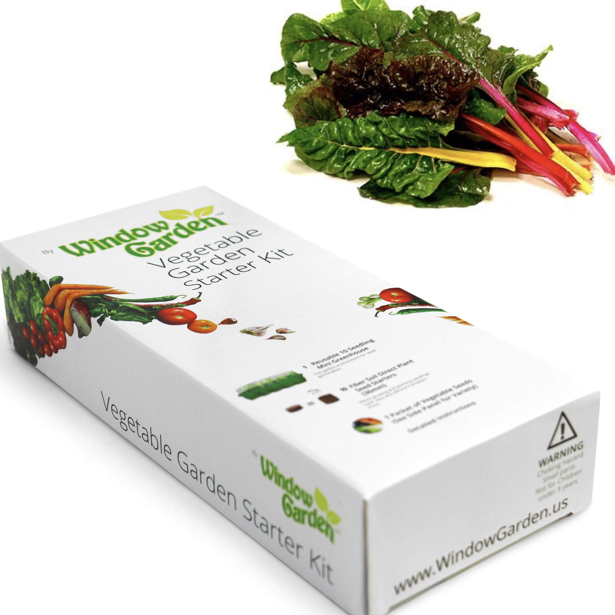 Window Garden Swiss Chard Vegetable Seed Starter Kit, Grow Your Own ...
