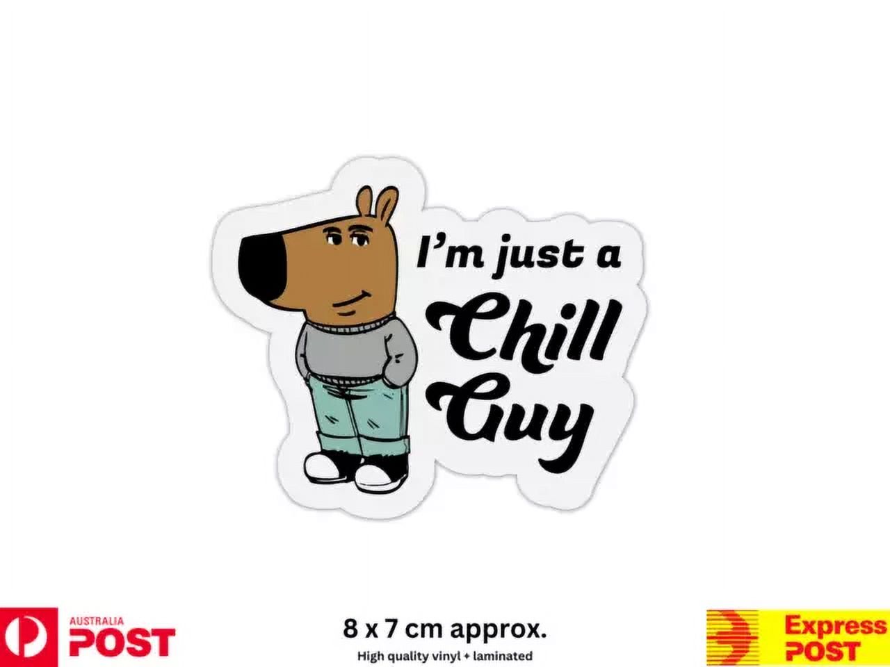 Window Gift I'M Just A Chill Guy Sticker Phone Decal Water Bottle ...