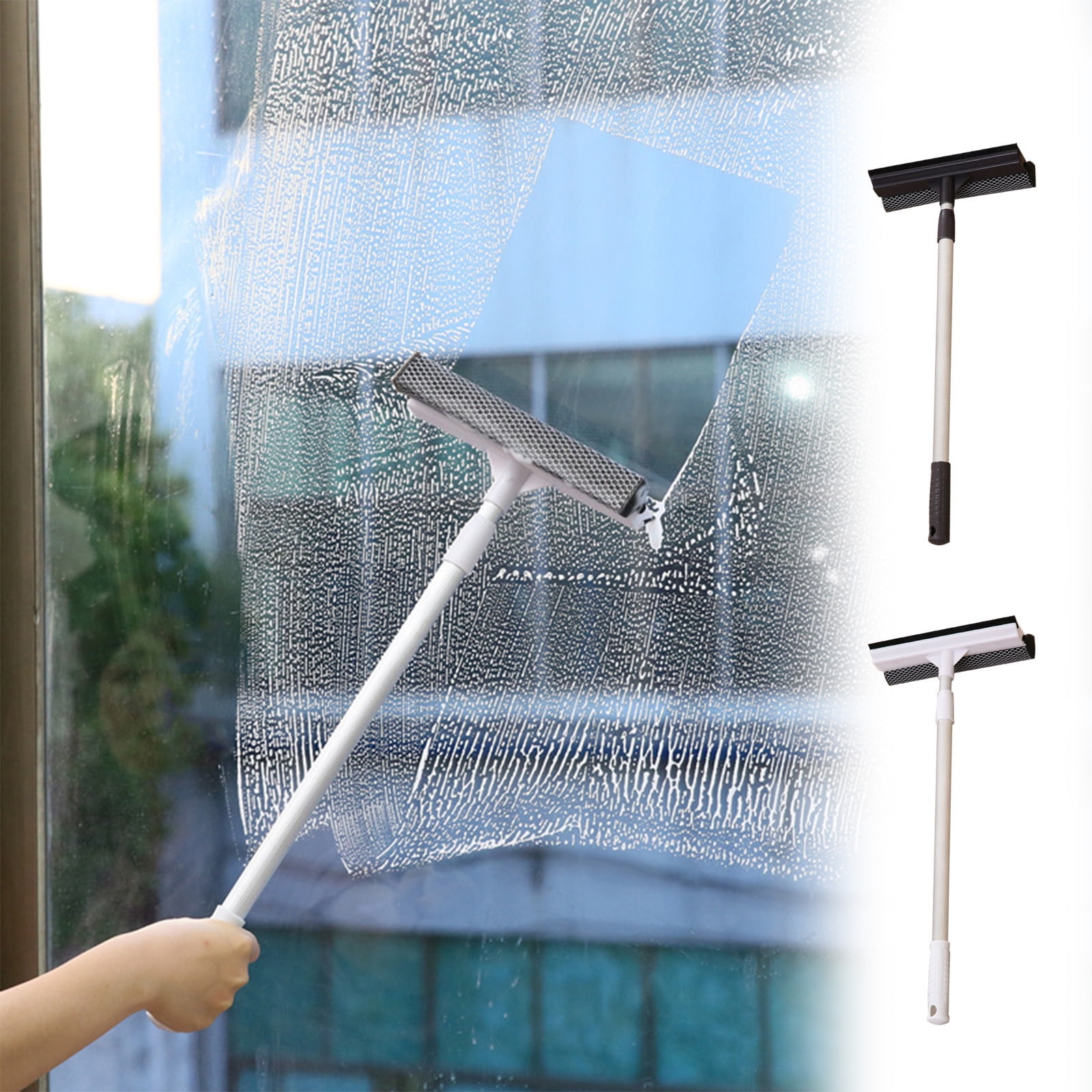 Window Glass Scraper Tool, Retractable Rod Wiper, Stainless Steel ...