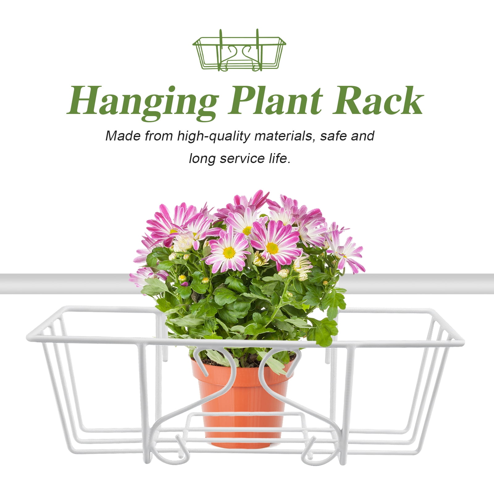 Window Hanging Plantersrack Holder Planter Fence Planters Shelf Flower ...