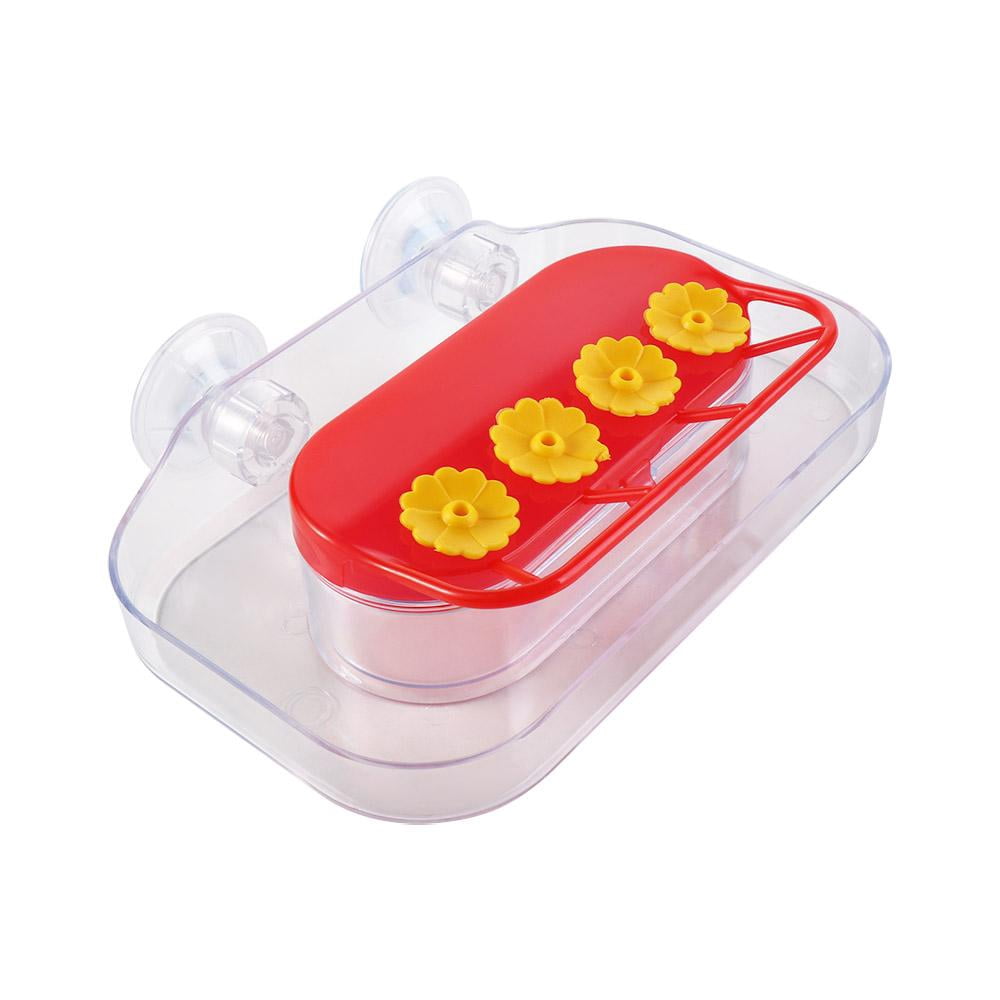 Window Hummingbird Feeder Strong Suction Cups Hummingbird Feeder with 4 ...