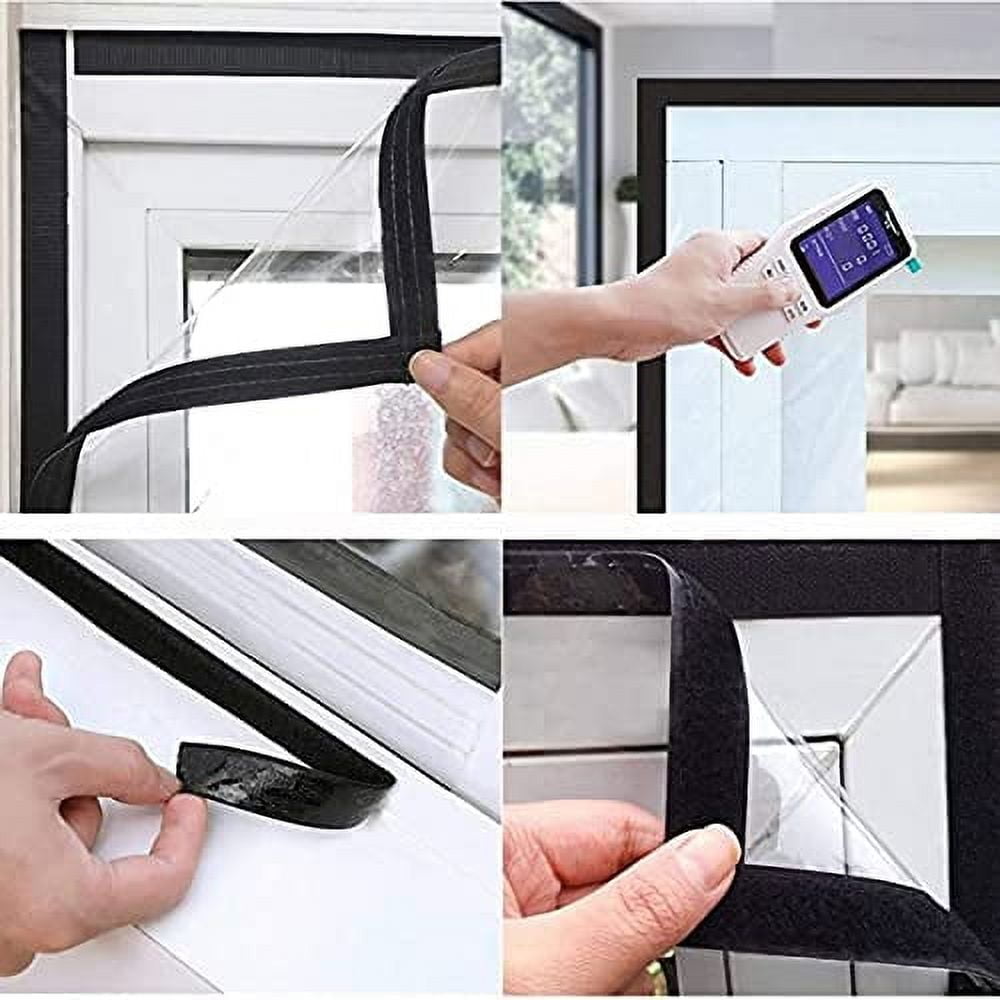 Window Insulation Film, Adjustable Self-Adhesive Window Decal Anti ...