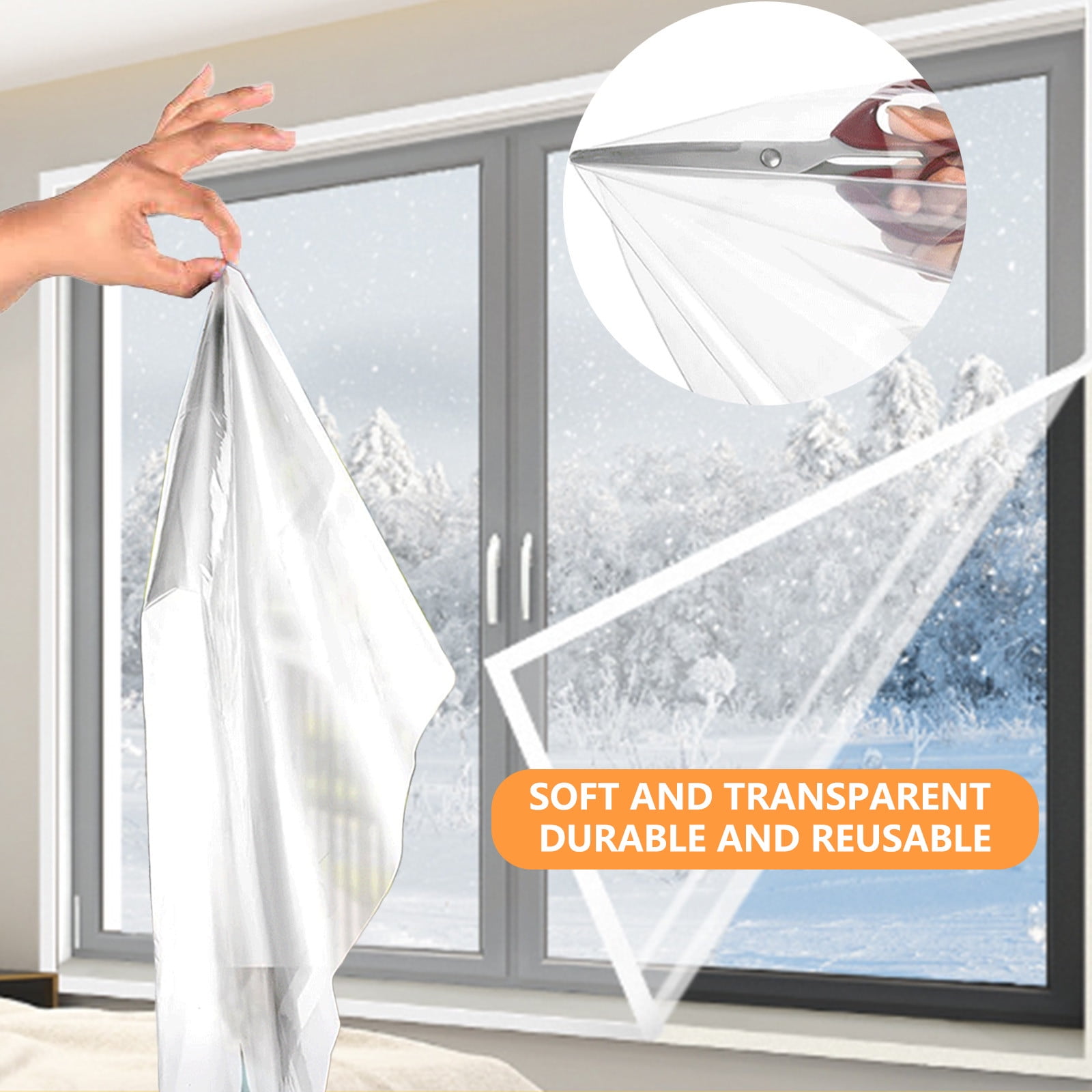 Window Insulation Kit - 47x63 Inches Clear Film with Adhesive Tape for ...