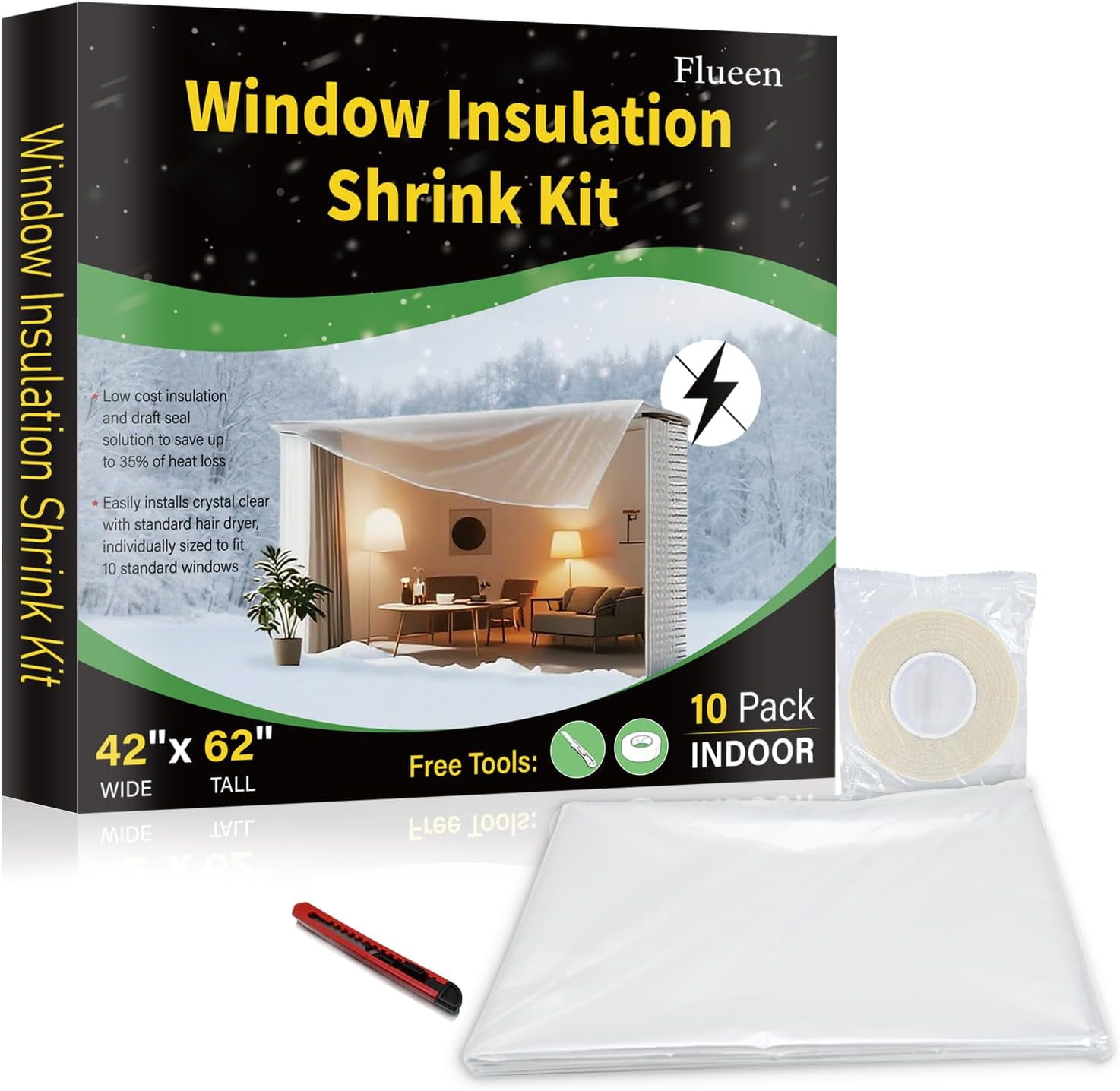 Window Insulation Kit for Winter,Plastic Shrink Film Indoor Thermal ...