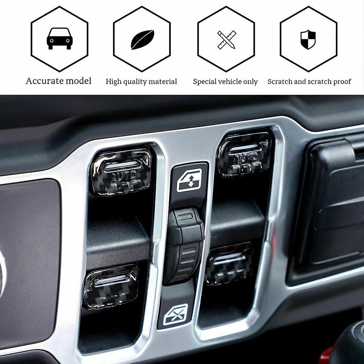 Window Lift Switch Adjust Button Cover Trim Abs Interior Accessories ...