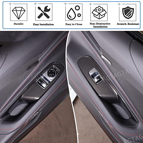 Window Lift Switch Cover Compatible with Chevrolet Corvette C8 Stingray ...