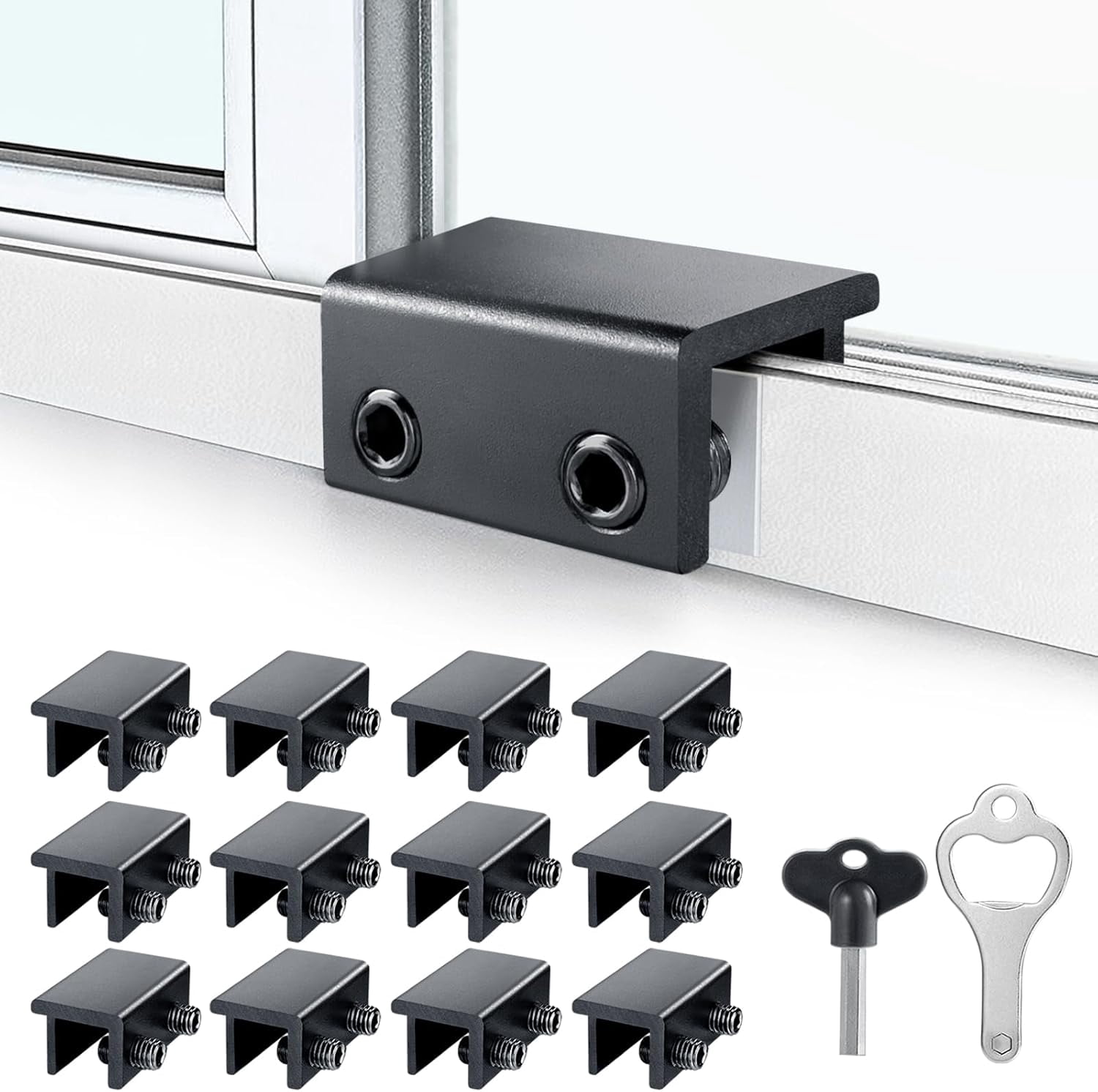 Window Locks,12 Sliding Window Locks with Key for Vertical & Horizontal ...